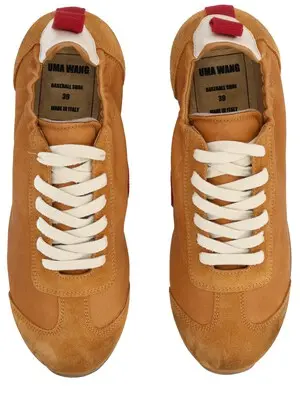 UMA WANG Low Top Leather Sneakers - Brown