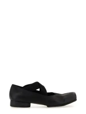 UMA WANG Leather Ballerina - Black