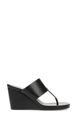 Franco Sarto Talea Calf Hair Wedge Sandal - Black