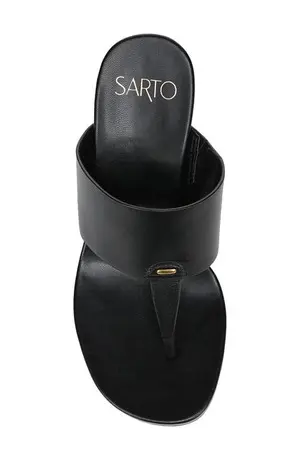 Franco Sarto Talea Calf Hair Wedge Sandal - Black