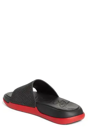 CHRISTIAN LOUBOUTIN Rubber Slide Sandal - Black