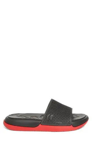 CHRISTIAN LOUBOUTIN Rubber Slide Sandal - Black