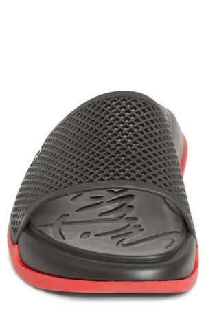 CHRISTIAN LOUBOUTIN Rubber Slide Sandal - Black
