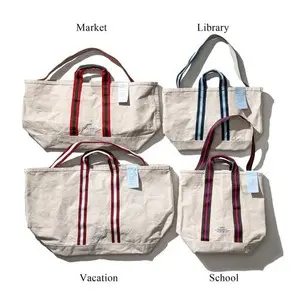 PUEBCO College Tote Bagschool - Blue X White