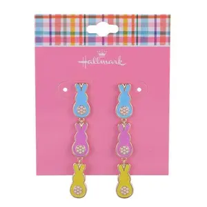 HALLMARK Linear Easter Bunny Dangle Earrings