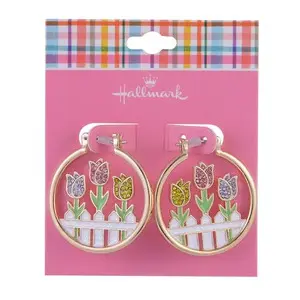 HALLMARK Tulip Theme Hoop Earrings