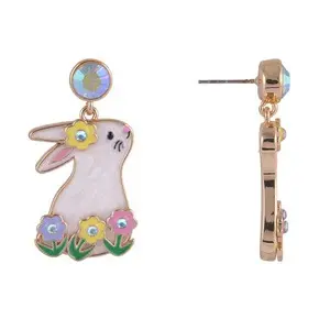 HALLMARK Easter Bunny And Flower Earrings