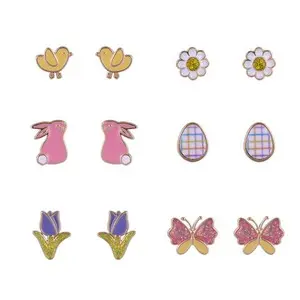 HALLMARK 6 Pack Easter Theme Stud Earring Set