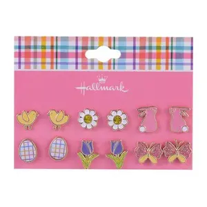 HALLMARK 6 Pack Easter Theme Stud Earring Set