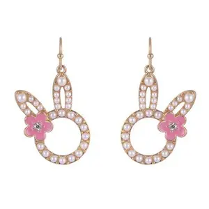 HALLMARK Bunny Silhouette Dangle Earrings