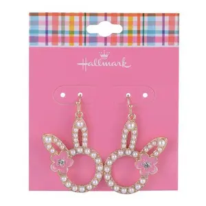 HALLMARK Bunny Silhouette Dangle Earrings