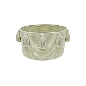 LORENA CANALS Basket New Tassels - Olive