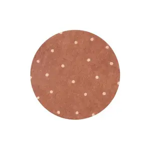 LORENA CANALS Washable Rug Round Dot - Chestnut/ Rose