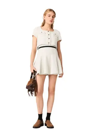 Maje 2-in-1 Cotton Tweed Dress