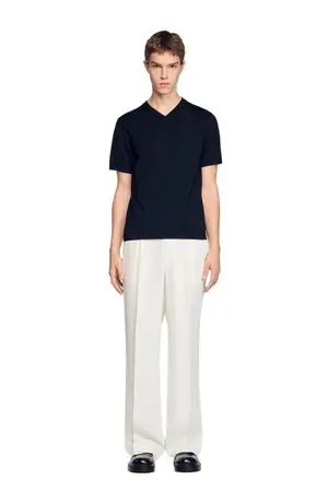 Sandro Short-sleeve V-neck Polo Shirt