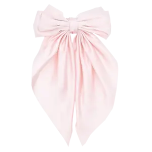 TULLEEN Satin Ribbon Flowing Bow Hairclip - Pink