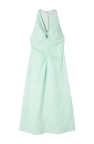 Sandro Floral Jacquard Maxi Dress - Light Green