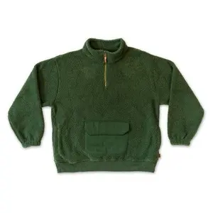 GOUMIKIDS Faux Shearling Organic Zip Pullover