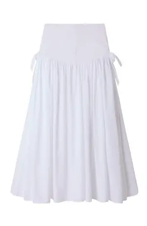 Sandro Long Poplin Skirt With Ties