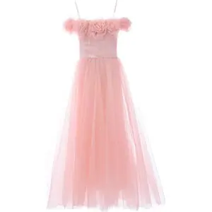 TULLEEN Lilo Floral Tulle Gown - Pink