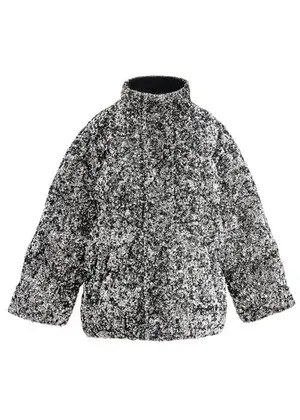 TULLEEN Glitter Puffer Jacket - Black