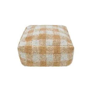 LORENA CANALS Pouf Vichy - Natural/  Light Honey