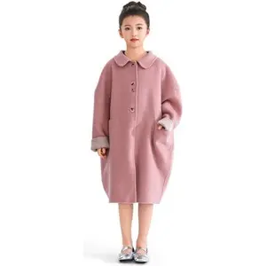 TULLEEN Wool Coat With Peter Pan Collar - Pink