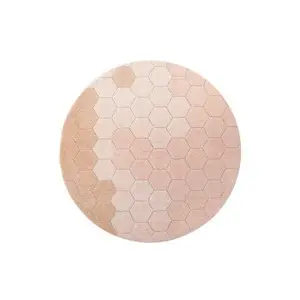 LORENA CANALS Washable Rug Round Honeycomb - Ivory/ Light Pink/ Rose