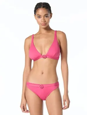 Michael Kors Bubble Logo Bra Swim Top - Bloom