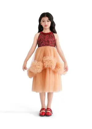 TULLEEN Tulle Pom-pom Dress