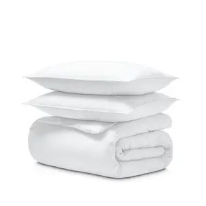 BARE HOME Organic Cotton Jersey Duvet Cover & Pillowsham Set White
