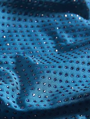 Michael Kors Rhinestone Embellished Bikini Bottom - River Blue