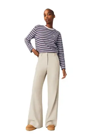 Maje Suit Trousers Wide-leg Cut