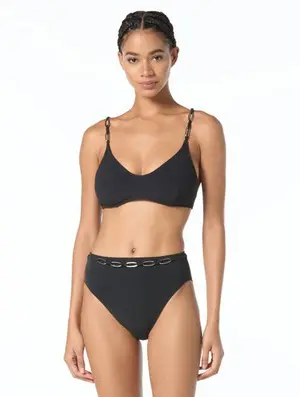Michael Kors Oval Link Bralette Bikini Top