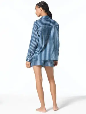 Michael Kors Marina Stripe Cover Up Shirt Swim