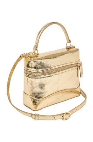 Sandro Tangolino Metallic Leather Vanity Bag - Gold