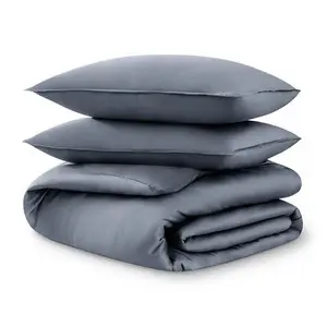 BARE HOME Tencel Lyocell Duvet Cover Set - Indigo