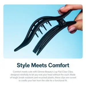 GIMME BEAUTY Lay Flat Oval Claw Clip Duo