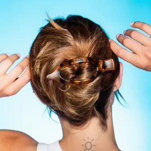 GIMME BEAUTY Lay Flat Oval Claw Clip Duo