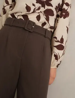 HOBBS LONDON High-waisted Barrel Trousers