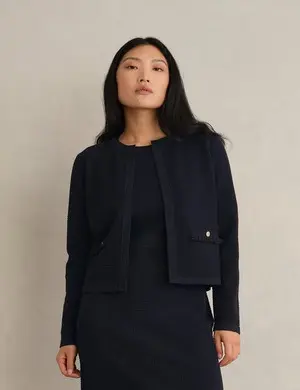 HOBBS LONDON Petra Knitted Jacket - Hobbs Navy