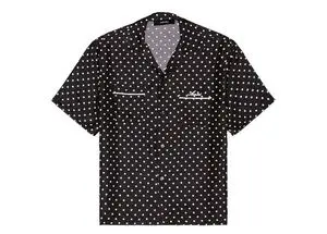 Amiri Pajama Silk Polka Dot Shirt