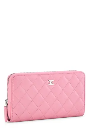 Chanel Lambskin Zip Around Wallet
