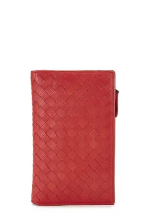 Bottega Veneta Intrecciato Compact Wallet - Red