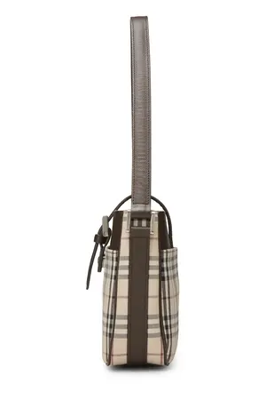 Burberry House Check Jacquard Bucket Shoulder Bag