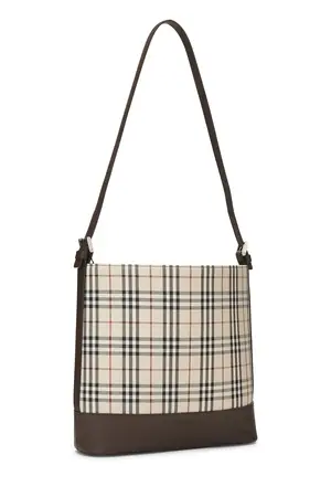 Burberry House Check Jacquard Bucket Shoulder Bag