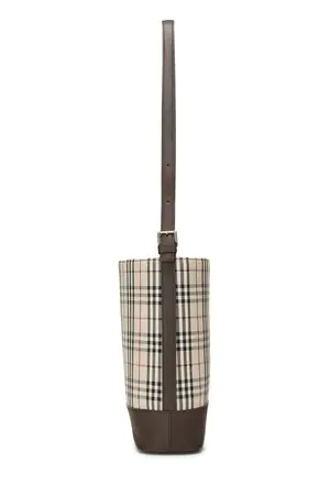 Burberry House Check Jacquard Bucket Shoulder Bag