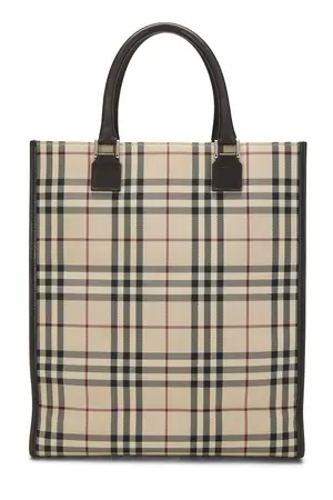 Burberry Check Vertical Tote