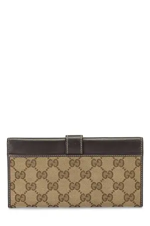 Gucci Original Gg Canvas Web Continental Wallet