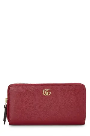 Gucci Interlocking Gg Zip Around Wallet - Red